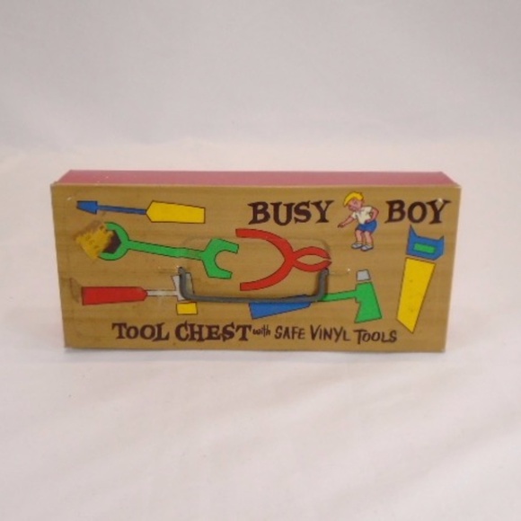 Ohio Art | Toys | Ohio Art Busy Boy Tool Chest Vintage Vtg Toy Tool Box ...